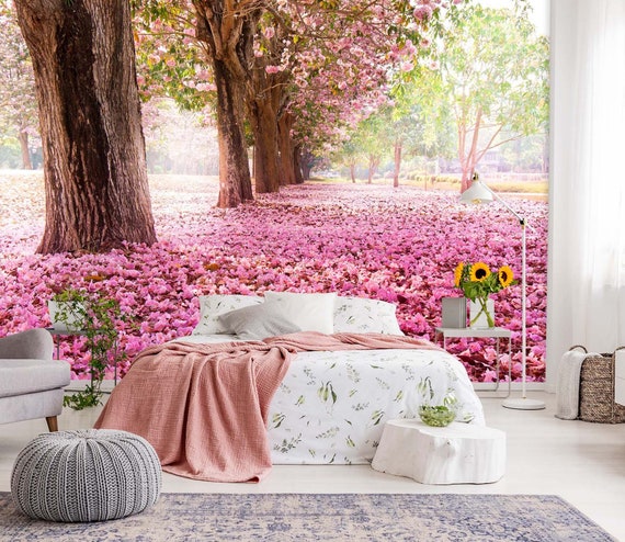 123x87312x219cm Pink Cherry Tree 844 Wallpaper | Etsy