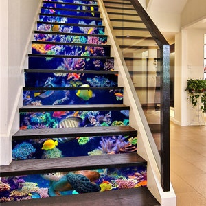 3D Sea Turtle Fish S1108 Pattern Tile Marble Stair Risers Decoration ...