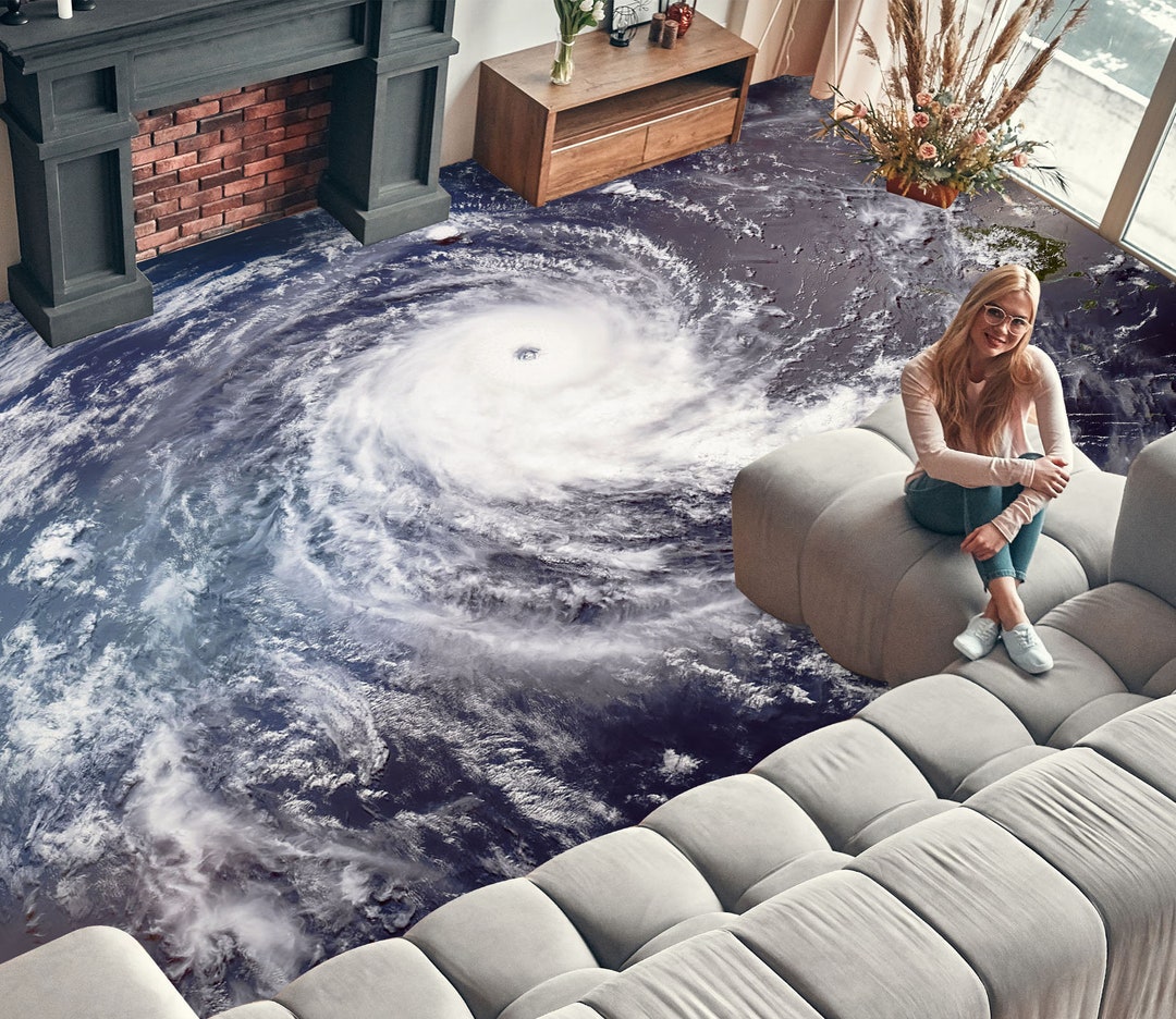 3D Storm Vortex 3365 Floor Wallpaper Murals Self-adhesive Removable ...
