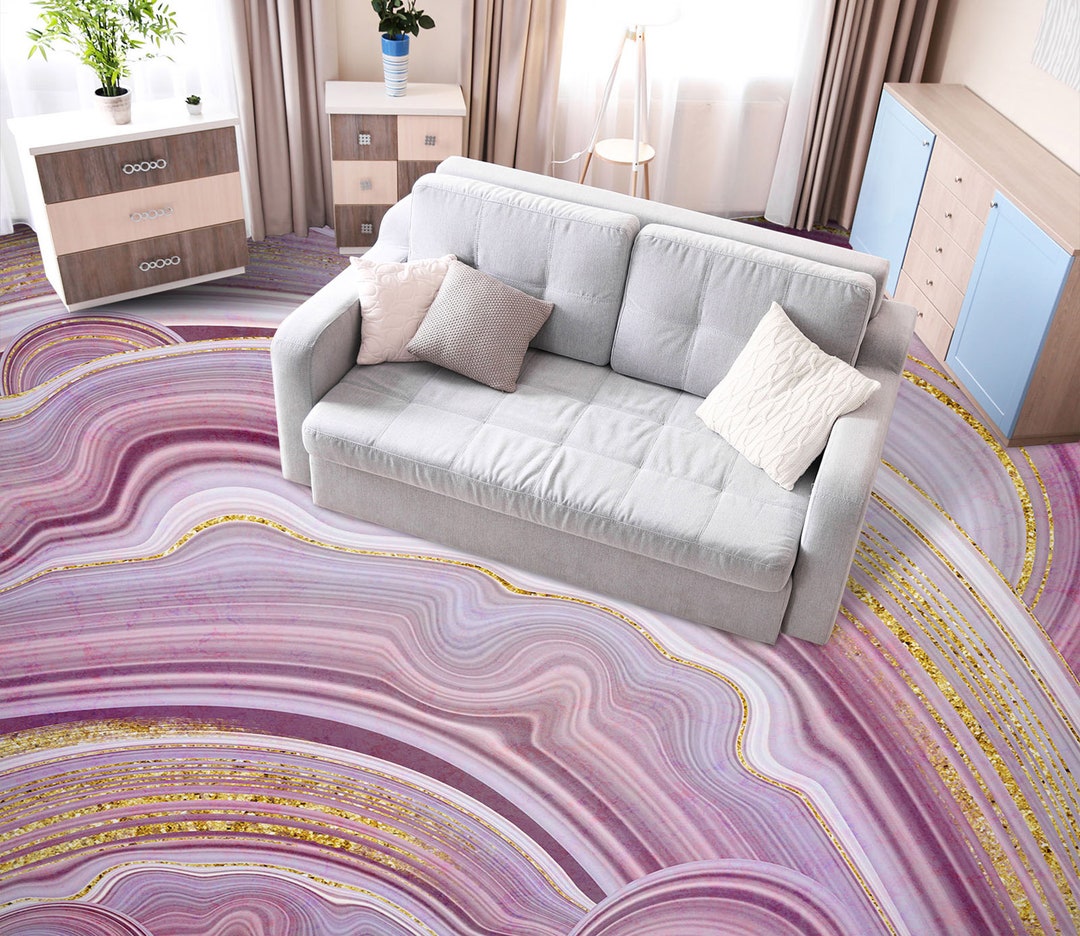 3D Gentle Purple Texture 9551 Floor Wallpaper Murals - Etsy