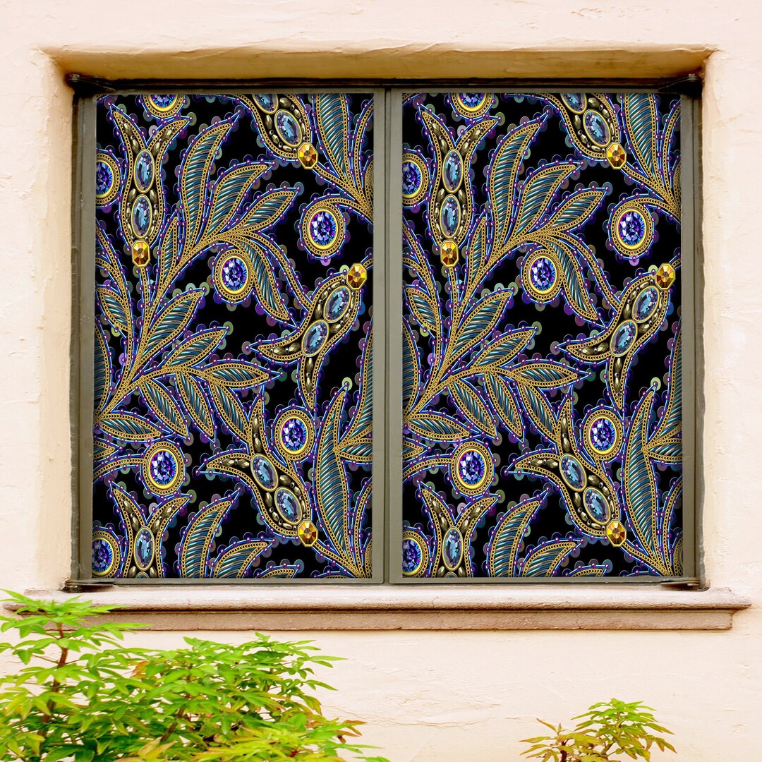 3D Beautiful Leaf W9948 Window Film Print Sticker Cling Stained Glass ...