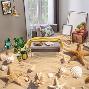 3D Sand Conch Shell 1653 Floor Wallpaper Murals Self-adhesive Removable ...
