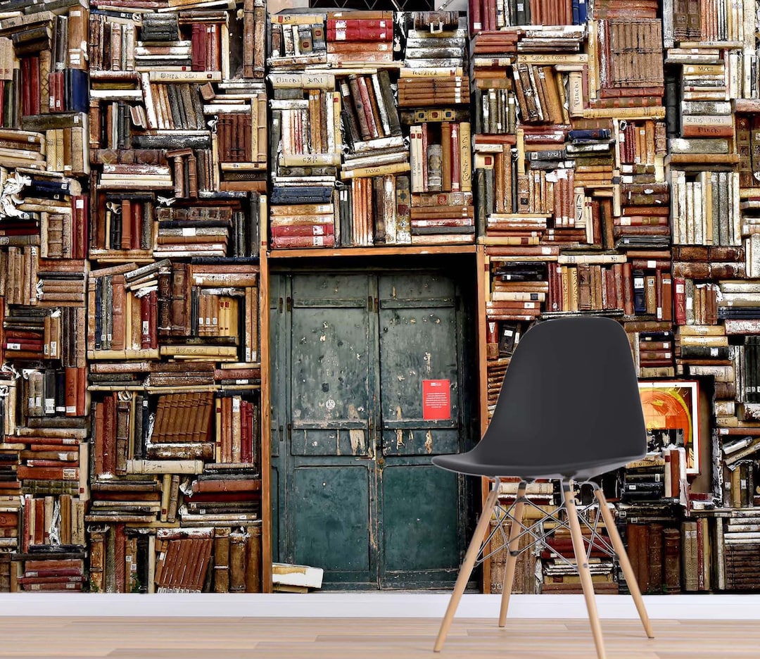 Book Door Old Book 1348 Wallpaper Mural Self Adhesive Peel and Stick ...