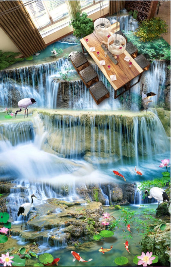 3D Goldfish Pond 0957 Floor Wallpaper Murals Self-adhesive - Etsy