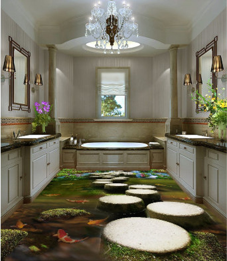 3D Stump River 1165 Floor Wallpaper Murals Self-adhesive - Etsy