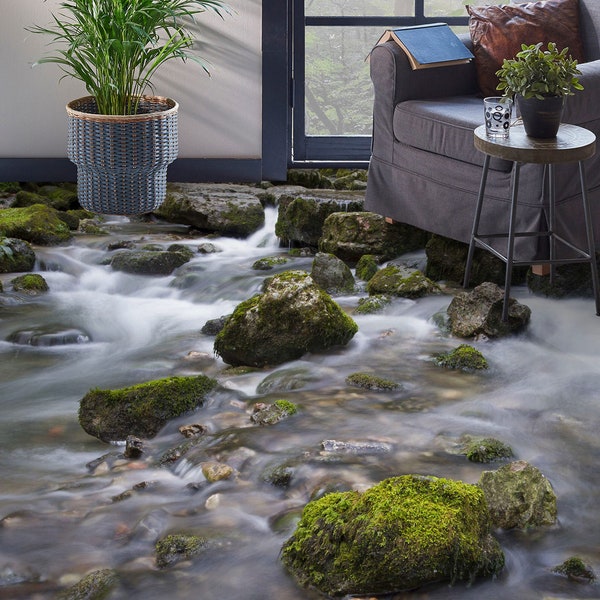Water Floor Mural - Etsy