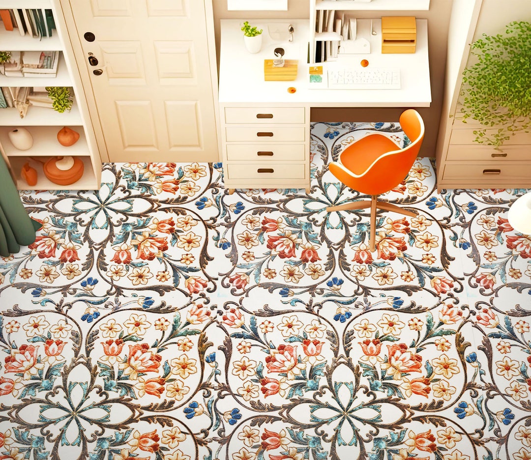 3D Complex Tile Pattern 3565 Floor Wallpaper Murals Self-adhesive ...