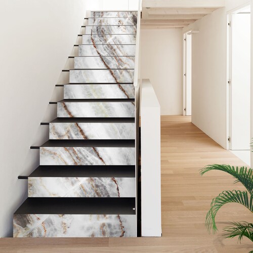 3D Grey Texture SS0326 Pattern Tile Marble Stair Risers - Etsy