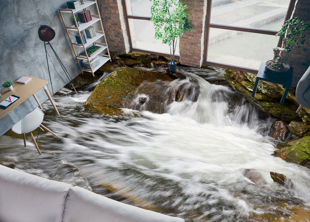 3D Stone River 2651 Floor Wallpaper Murals Self-adhesive Removable ...