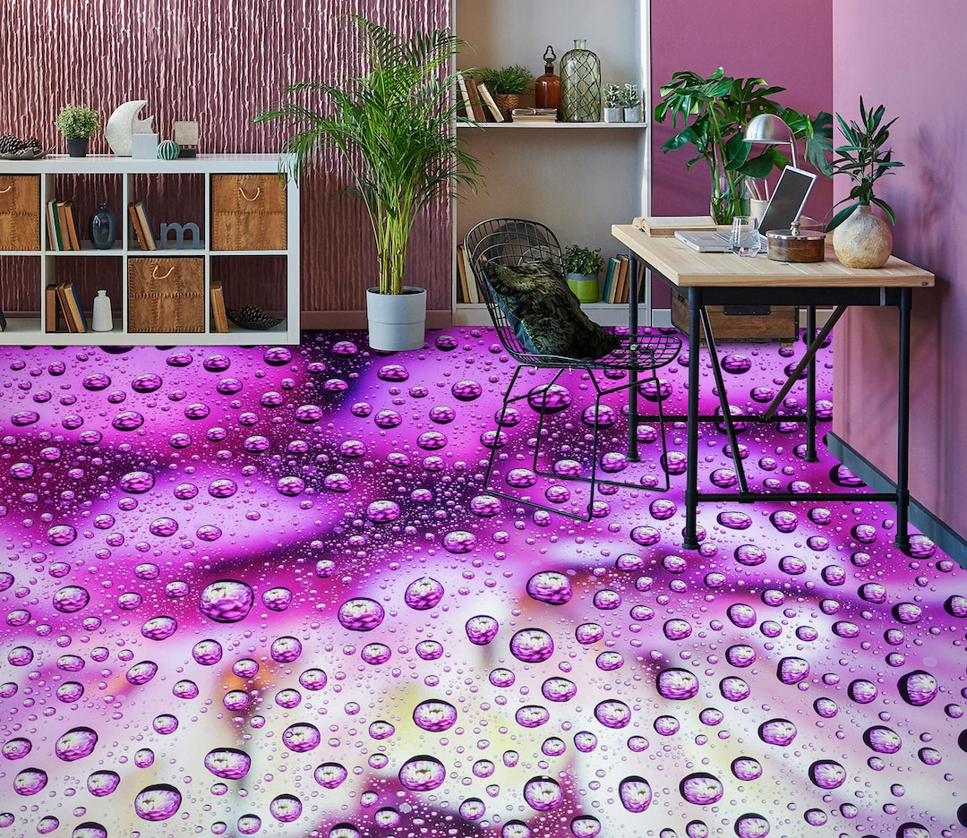 3D Water Drops 4135 Floor Wallpaper Murals Self-adhesive Removable ...