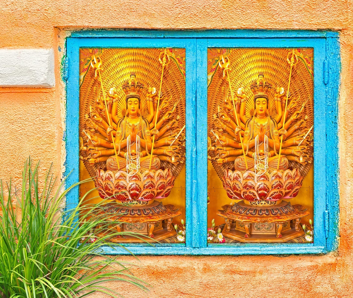 3D Buddha W846 Window Film Print Sticker Cling Stained Glass - Etsy