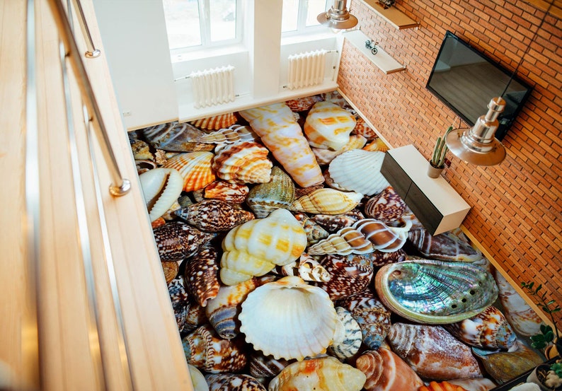 3D Gorgeous Shells 6743 Floor Wallpaper Murals Self-adhesive - Etsy