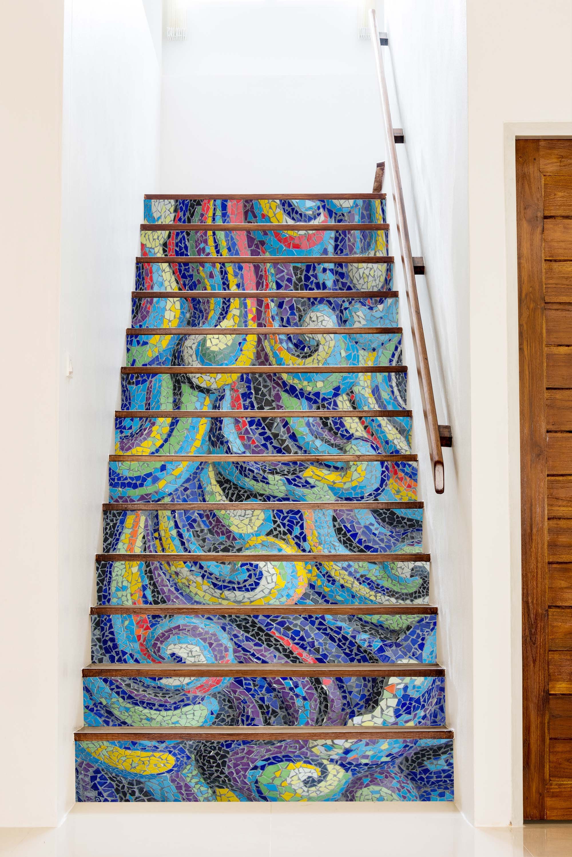 3D Wave Pattern SS0966 Pattern Tile Marble Stair Risers | Etsy