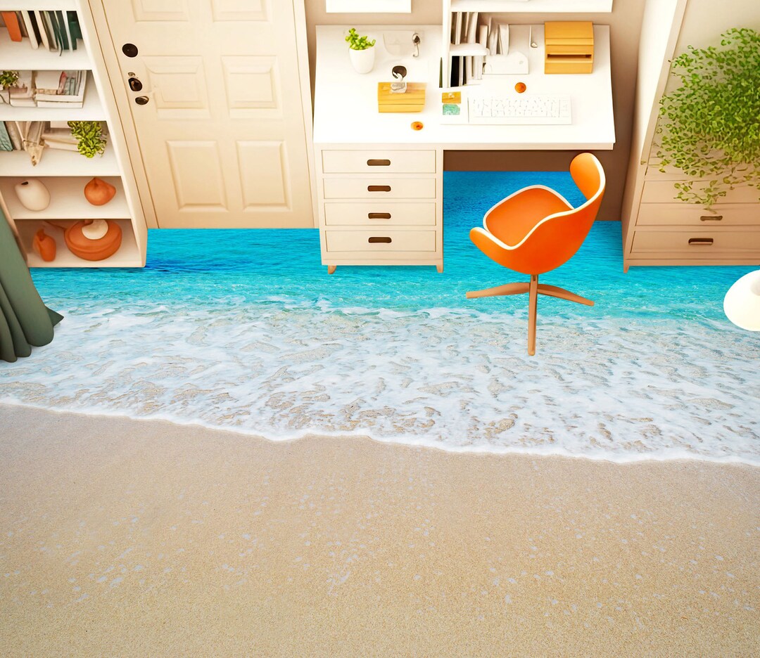 3D Magical Blue Sea 3113 Floor Wallpaper Murals Self-adhesive Removable ...
