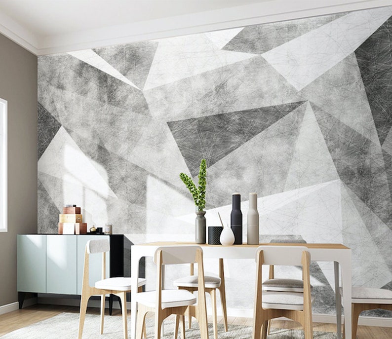 Triangle Pattern 3105 Wallpaper Mural Self Adhesive Peel and - Etsy