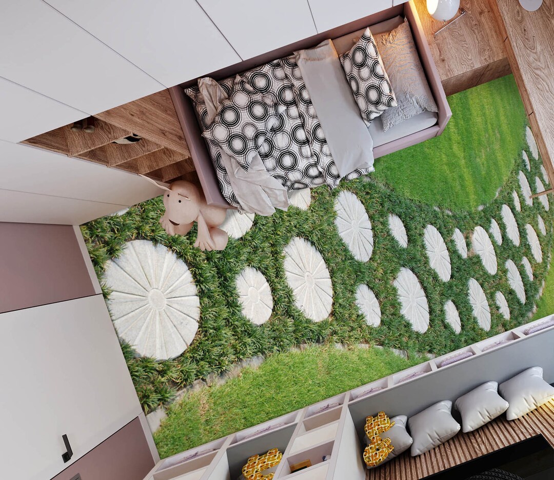 3D Round Stone Road 3086 Floor Wallpaper Murals Self-adhesive Removable ...