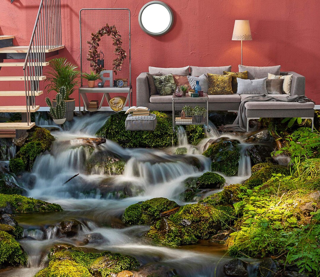 3D Stone River 3746 Floor Wallpaper Murals Self-adhesive Removable ...