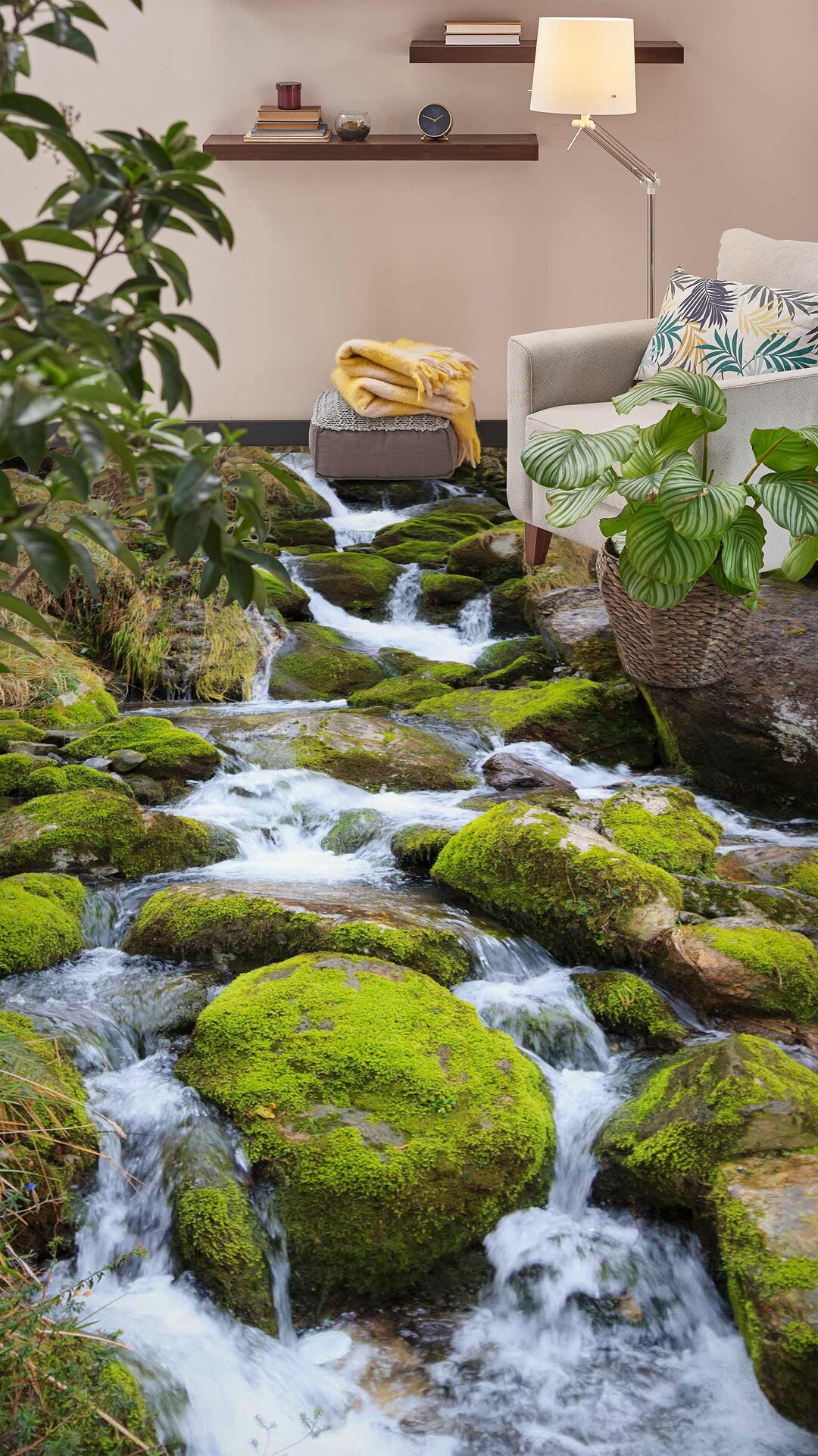 3D River Stones 3586 Floor Wallpaper Murals Self-adhesive Removable ...