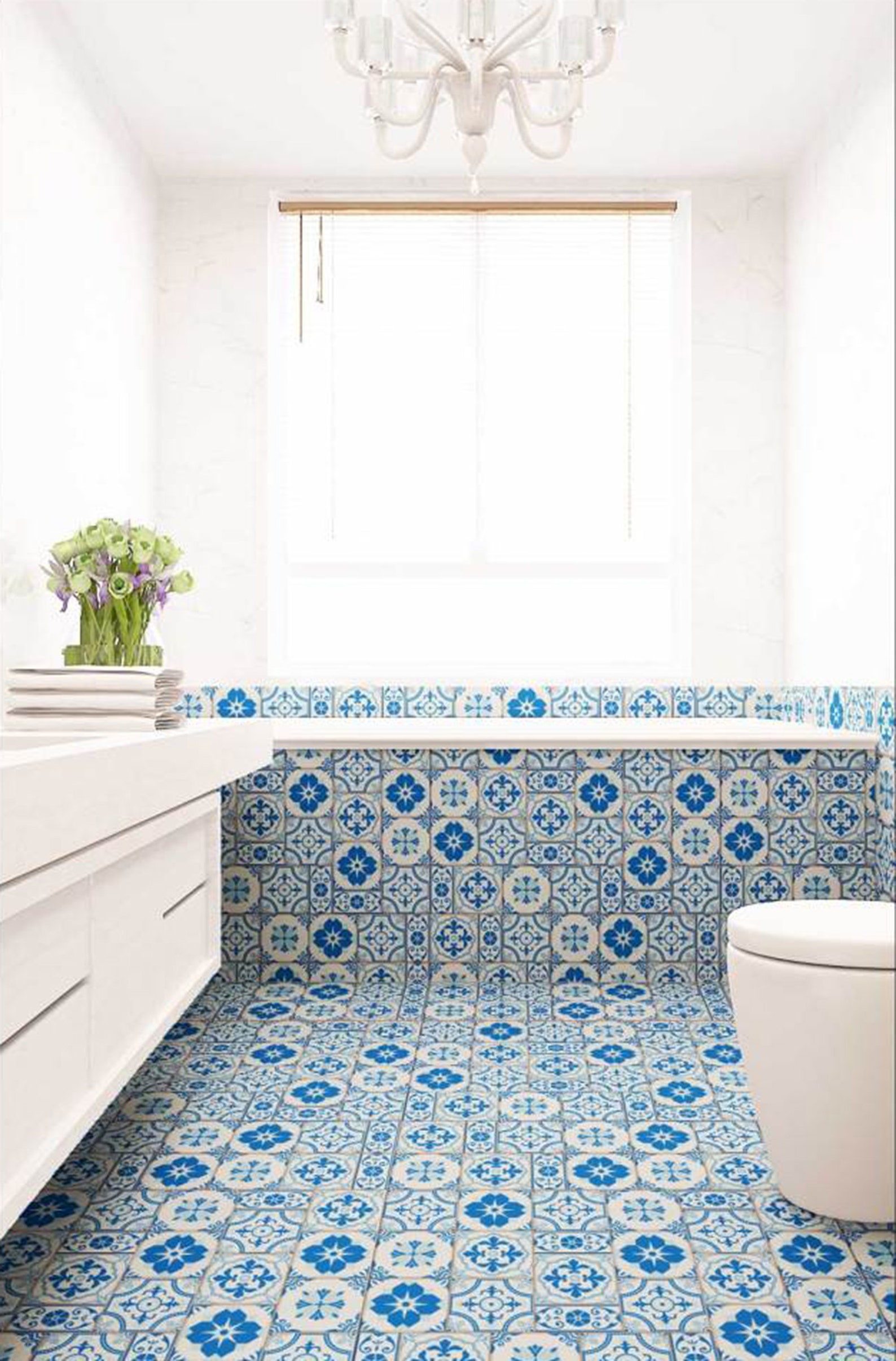 3D Blue Brick 1530 Floor Wallpaper Murals Self-adhesive - Etsy