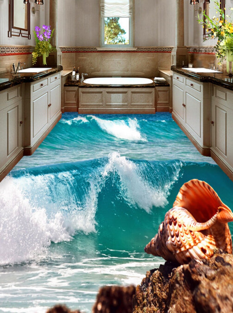 3D Conch Stone 0499 Floor Wallpaper Murals Self-adhesive - Etsy