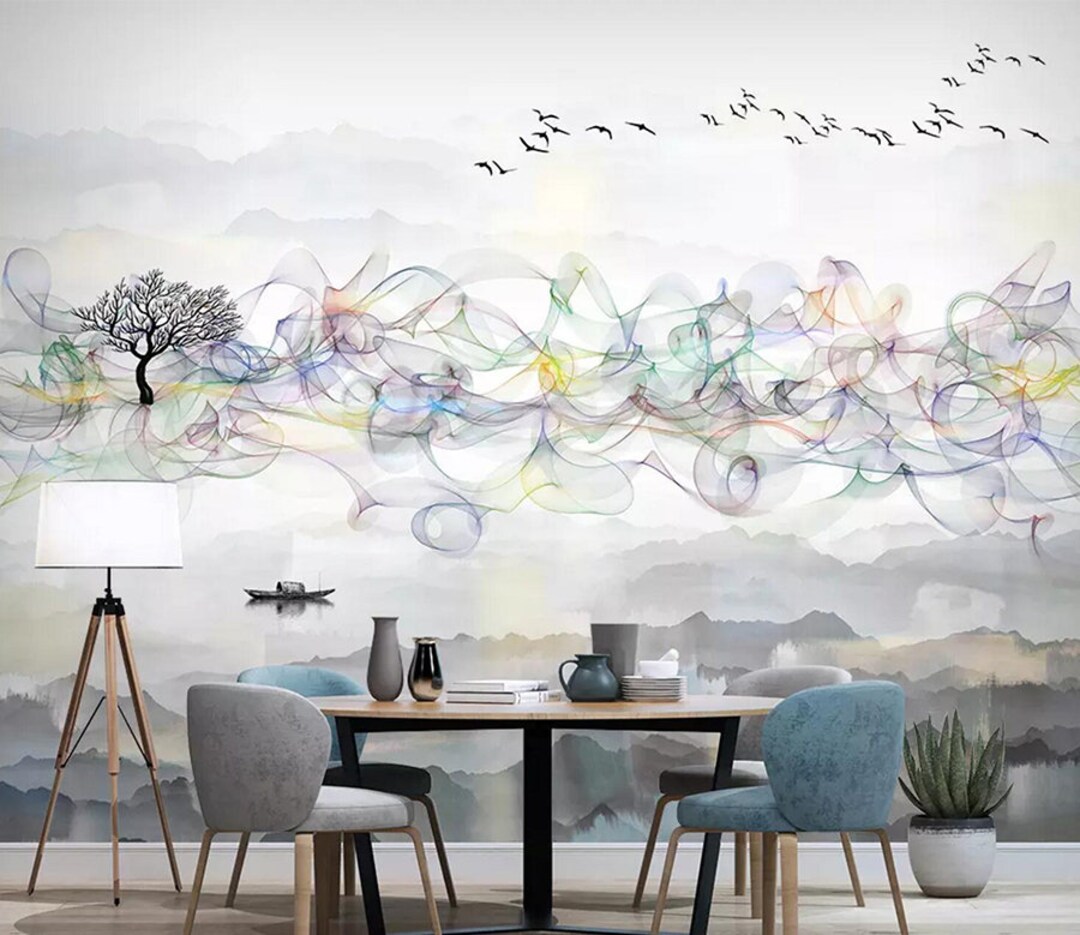 Black Tree 2822 Wallpaper Mural Self Adhesive Peel and Stick - Etsy