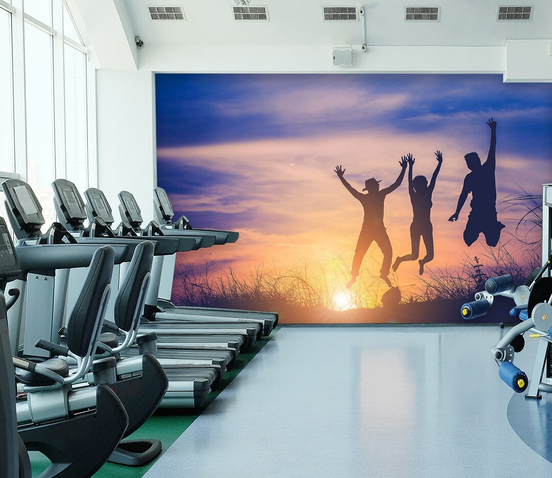 3D Happy Youth 5074 Gym Sports Wallpaper Mural Self Adhesive Peel and ...