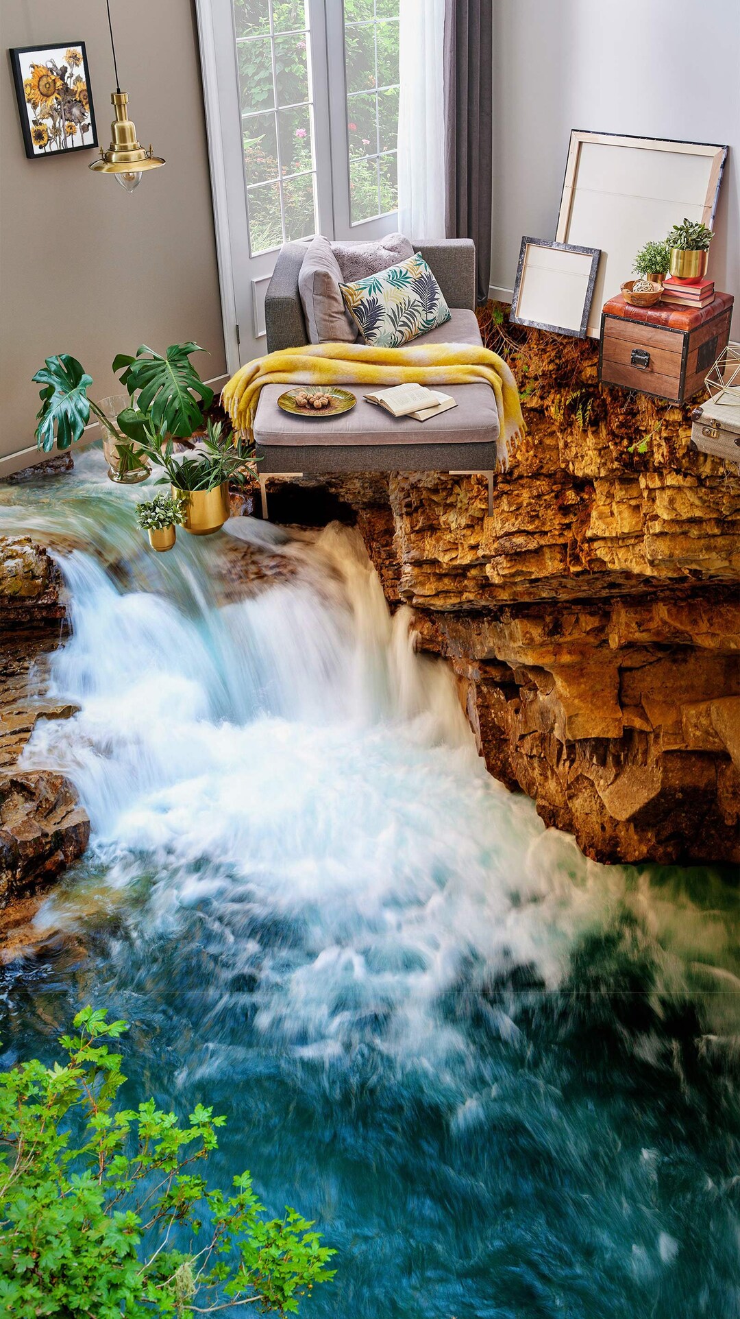 3D River Rocks 5394 Floor Wallpaper Murals Self-adhesive Removable ...