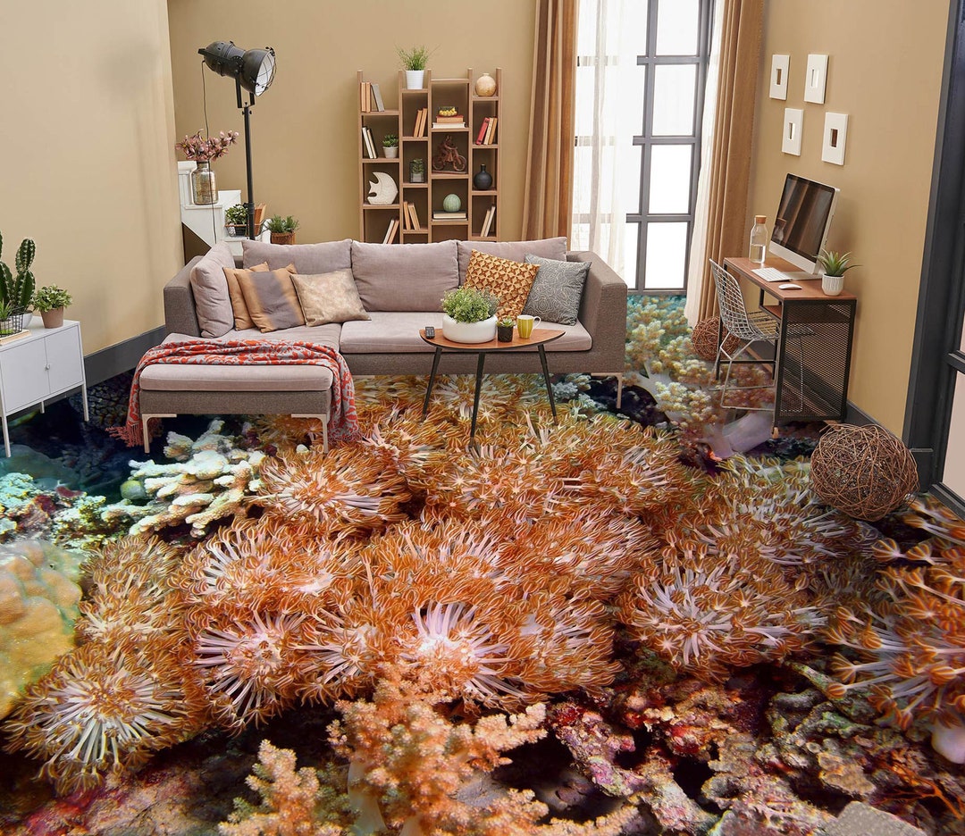 3D Nice Coral Reef 2883 Floor Wallpaper Murals Self-adhesive Removable ...