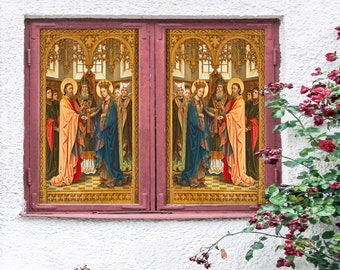 3D Church Priest WD7798 Window Film Print Sticker Cling Stained Glass ...