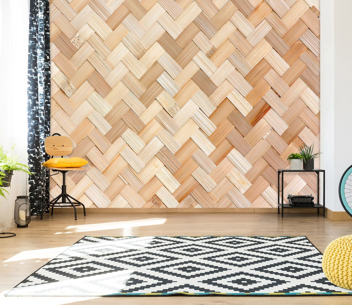 Bamboo Mat 1173 Wallpaper Mural Self Adhesive Peel and Stick - Etsy