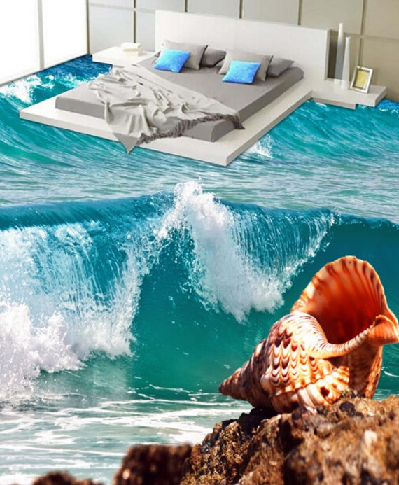 3D Conch Stone 0499 Floor Wallpaper Murals Self-adhesive | Etsy