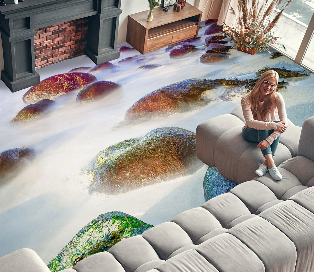 3D Misty Sea 3137 Floor Wallpaper Murals Self-adhesive Removable ...