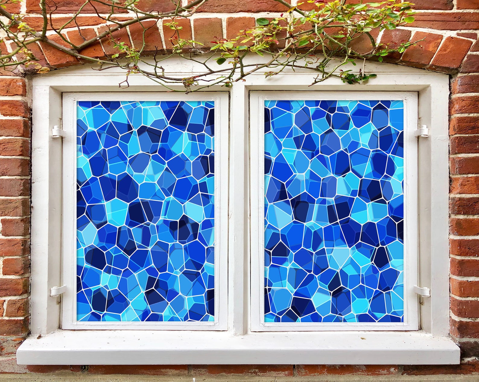 3D Static Blue Art W2228 Window Film Print Sticker Cling - Etsy