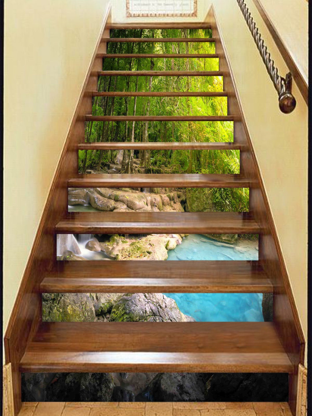 3D Woods Lake S1356 Pattern Tile Marble Stair Risers Decoration Photo ...