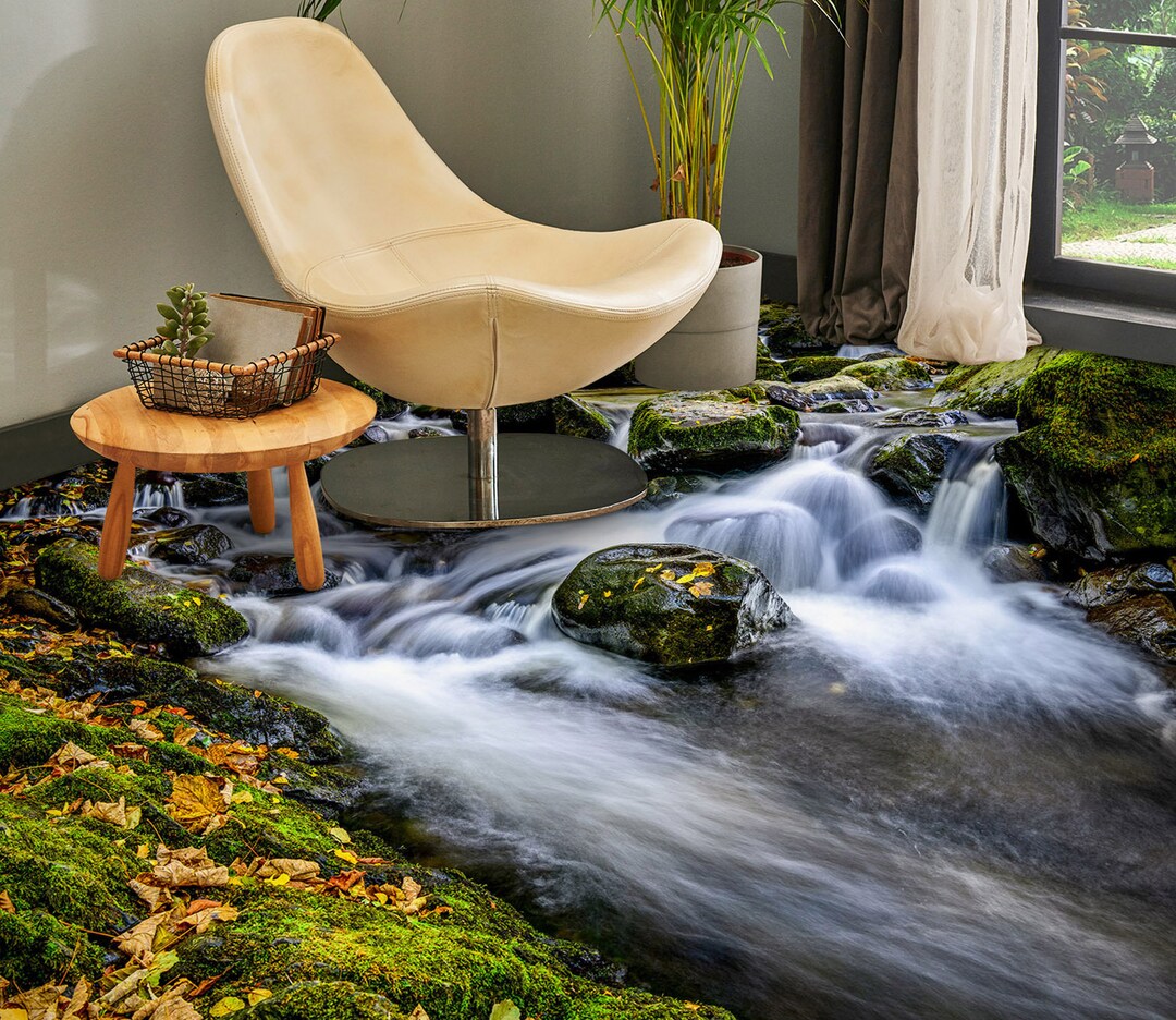 3D Staggered Water 7966 Floor Wallpaper Murals Self-adhesive Removable ...