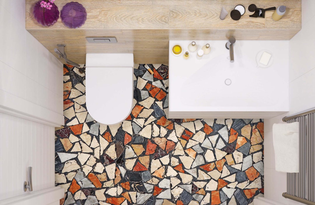 3D Tile Fragments 1336 Floor Wallpaper Murals Self-adhesive Removable ...