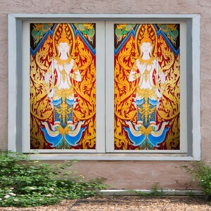 3D Noble Buddha W1294 Window Film Print Sticker Cling Stained Glass ...