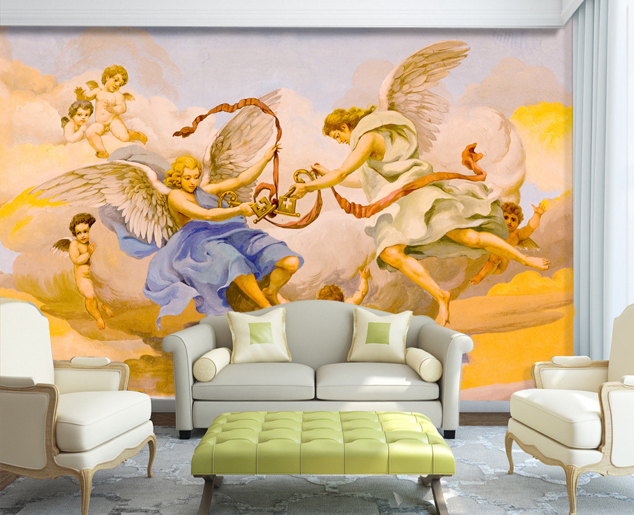 Discover your favorite brand 3D Diligent Angel 78 Ceiling WallPaper ...