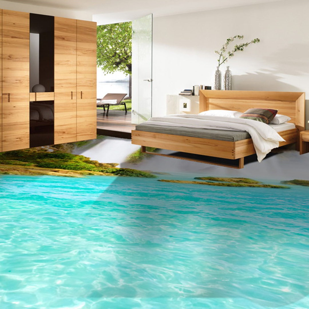 3D Swimming Pool 1642 Floor Wallpaper Murals Self-adhesive Removable ...