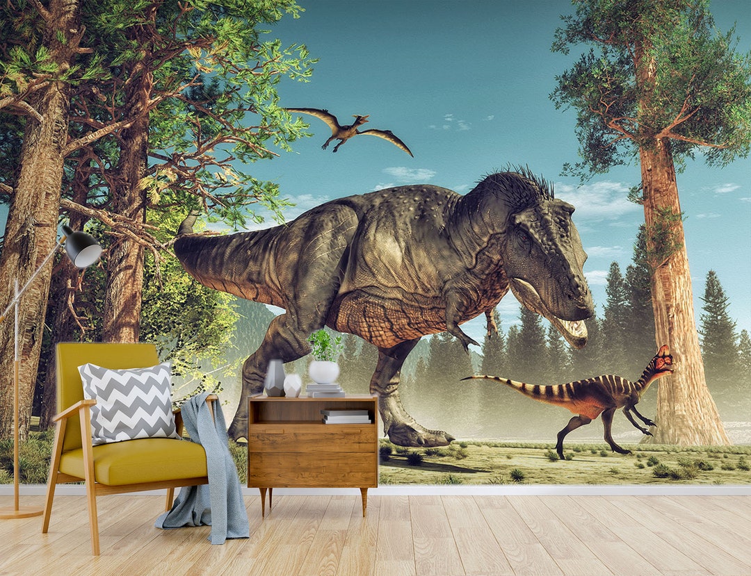 Tree Dinosaur 1856 Wallpaper Mural Self Adhesive Peel and Stick Wall ...
