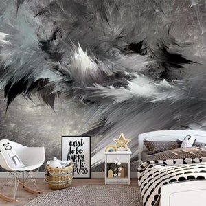 Black Fluff 2736 Wallpaper Mural Self Adhesive Peel and Stick Wall ...
