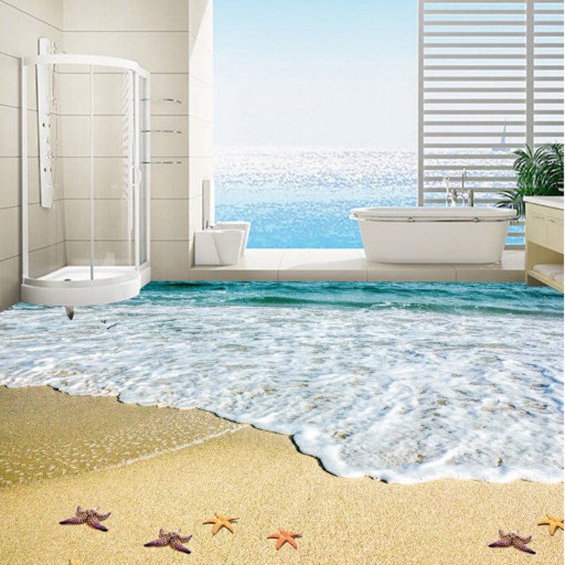 Beach Floor Mural - Etsy