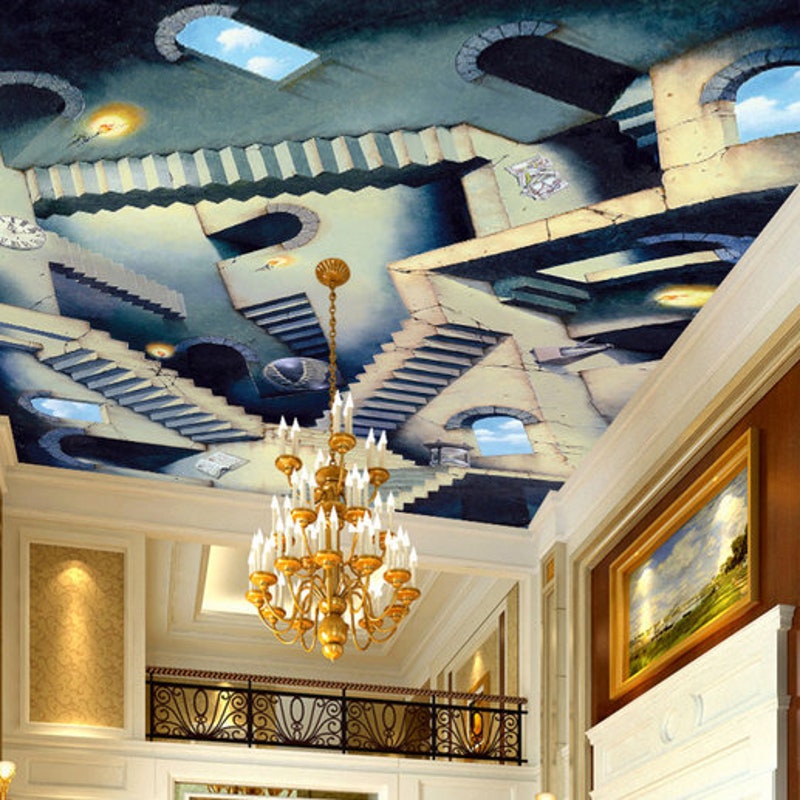 3d Ceiling Wallpaper - Etsy