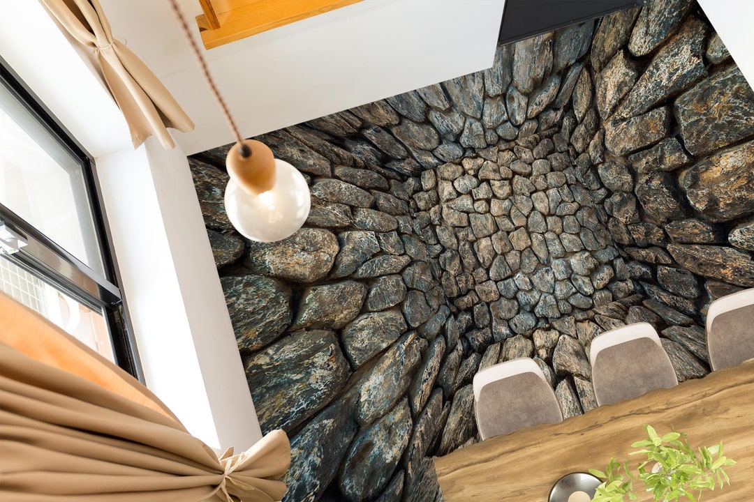 3D Stone Cave 6528 Floor Wallpaper Murals Self-adhesive Removable ...