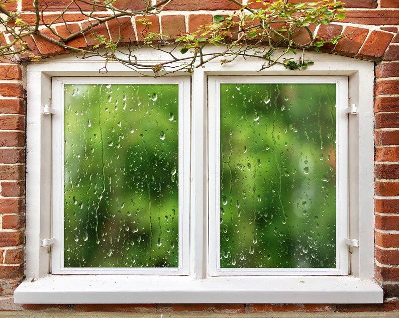 3D Transparent Raindrop W9903 Window Film Print Sticker Cling - Etsy