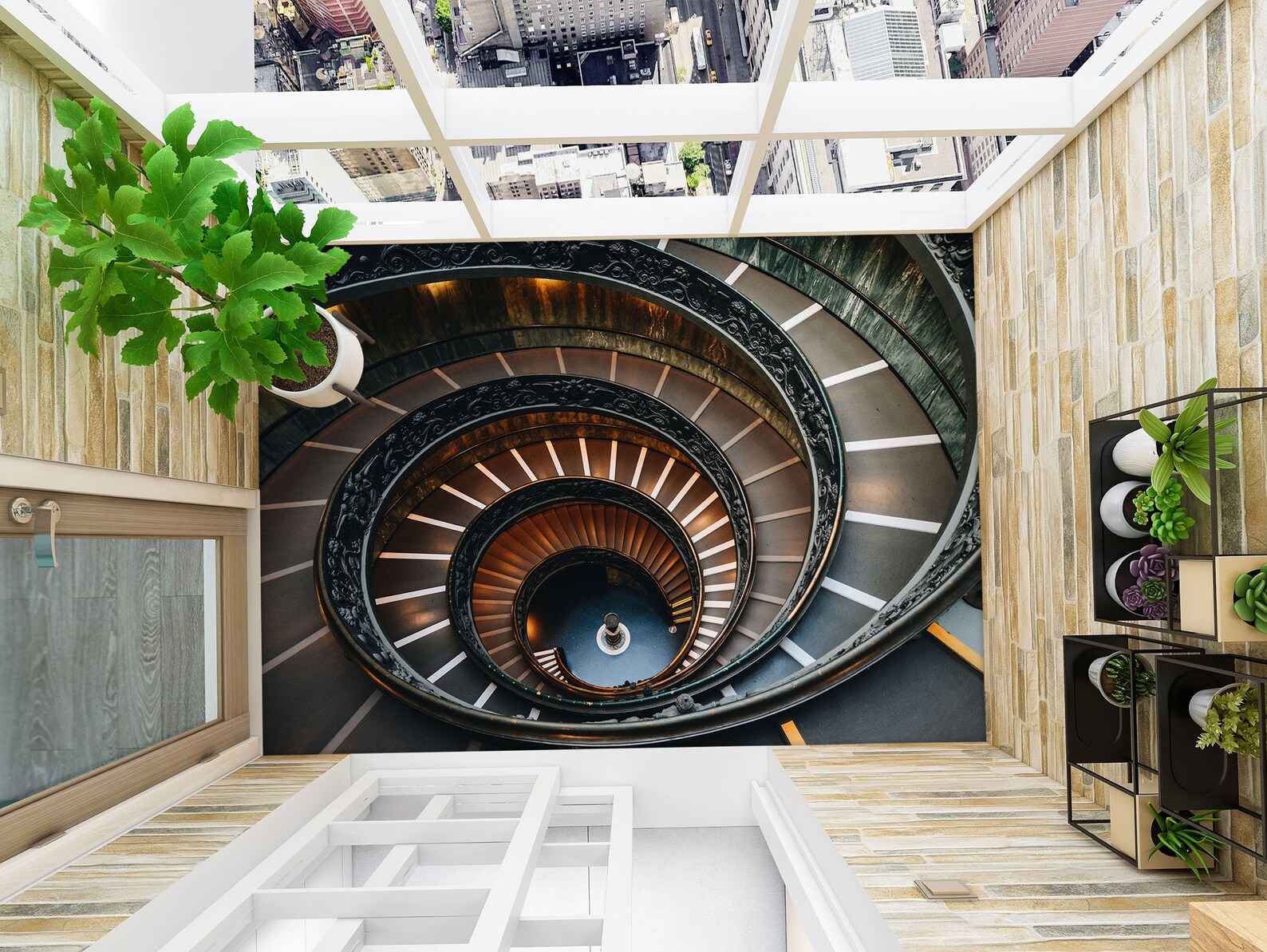 3D Secret Spiral Staircase 4050 Floor Wallpaper Murals - Etsy