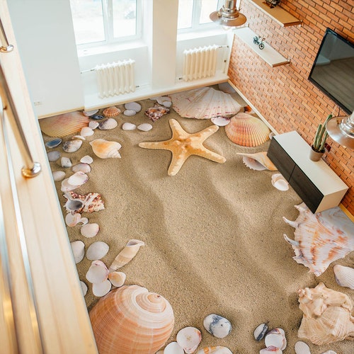 3D Sand Beach 0496 Floor Wallpaper Murals Self-adhesive - Etsy