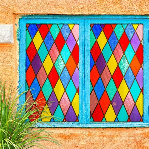 3D Brown Pattern W1253 Window Film Print Sticker Cling Stained - Etsy