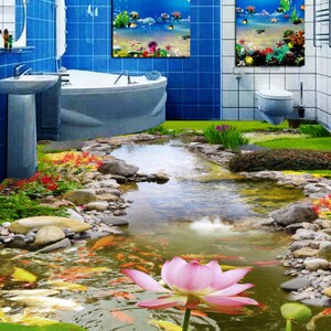 3D Small River 1280 Floor Wallpaper Murals Self-adhesive - Etsy