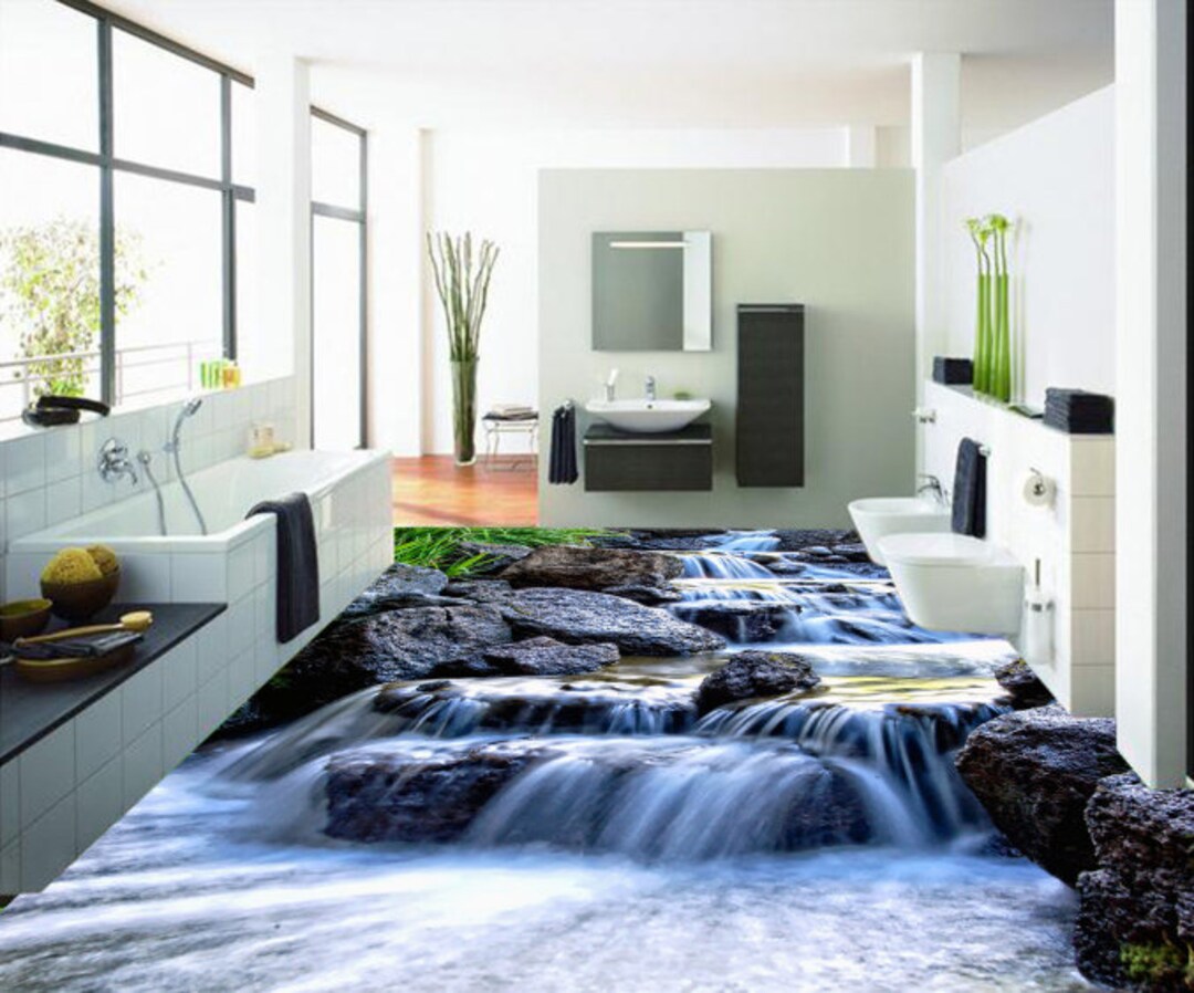 3D River Grass 0154 Floor Wallpaper Murals Self-adhesive Removable ...